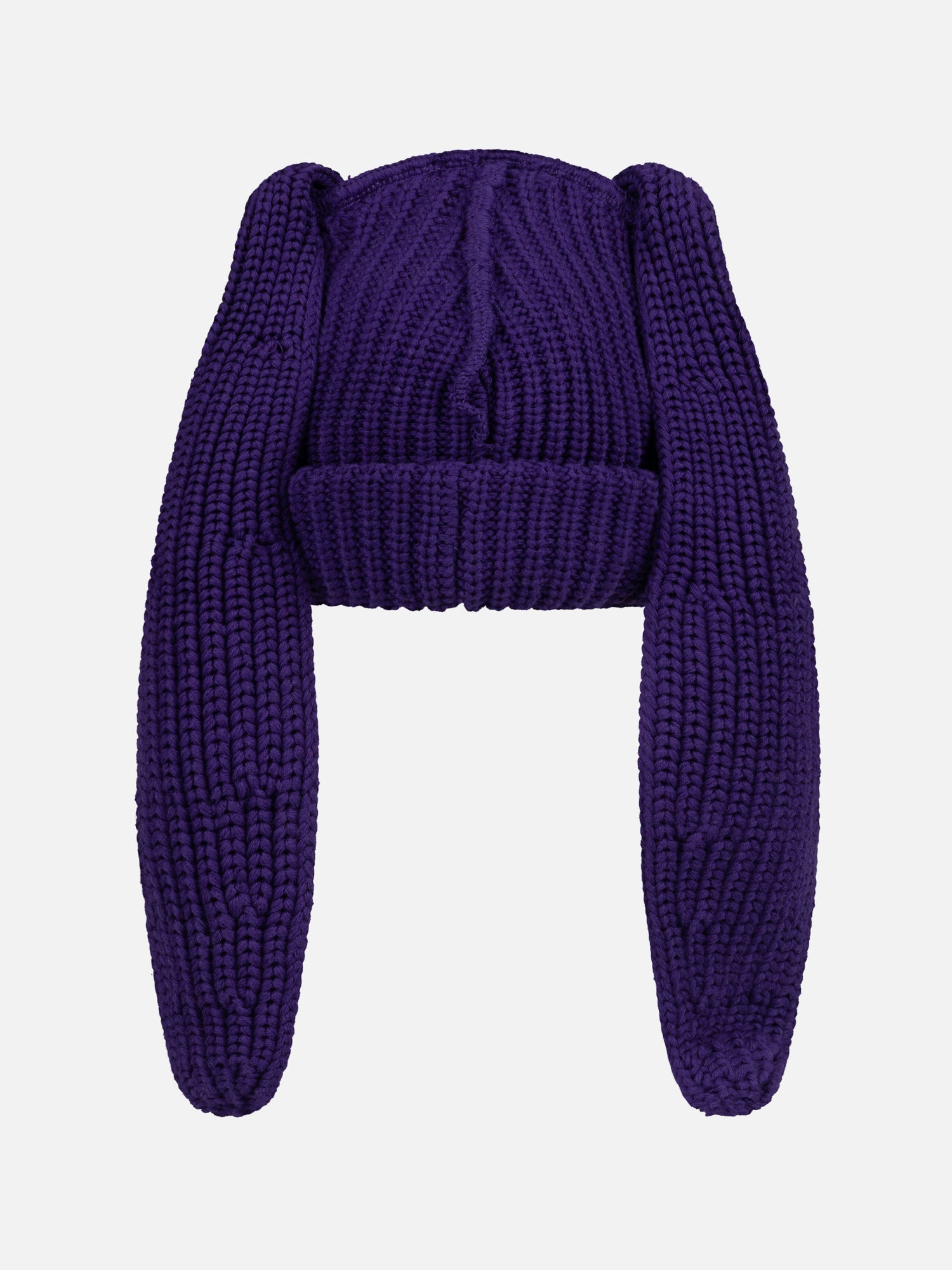 CHUNKY RABBIT BEANIE in PURPLE